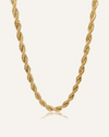Fiona Necklace | 18k Gold Rope Chain Statement Piece – Viea Jewelry