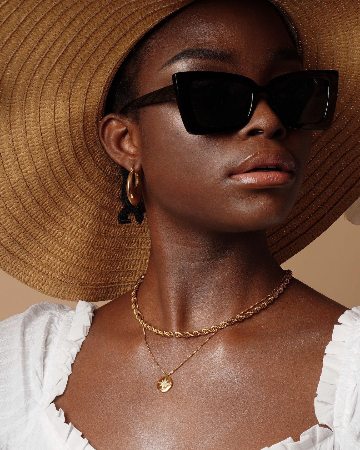 Fiona Necklace | 18k Gold Rope Chain Statement Piece – Viea Jewelry
